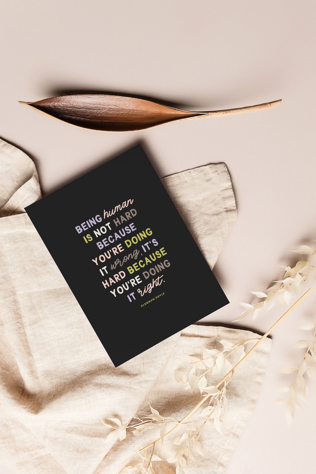 Being Human is Hard: Glennon Doyle Poster, Digital Download, 3 Posters ...