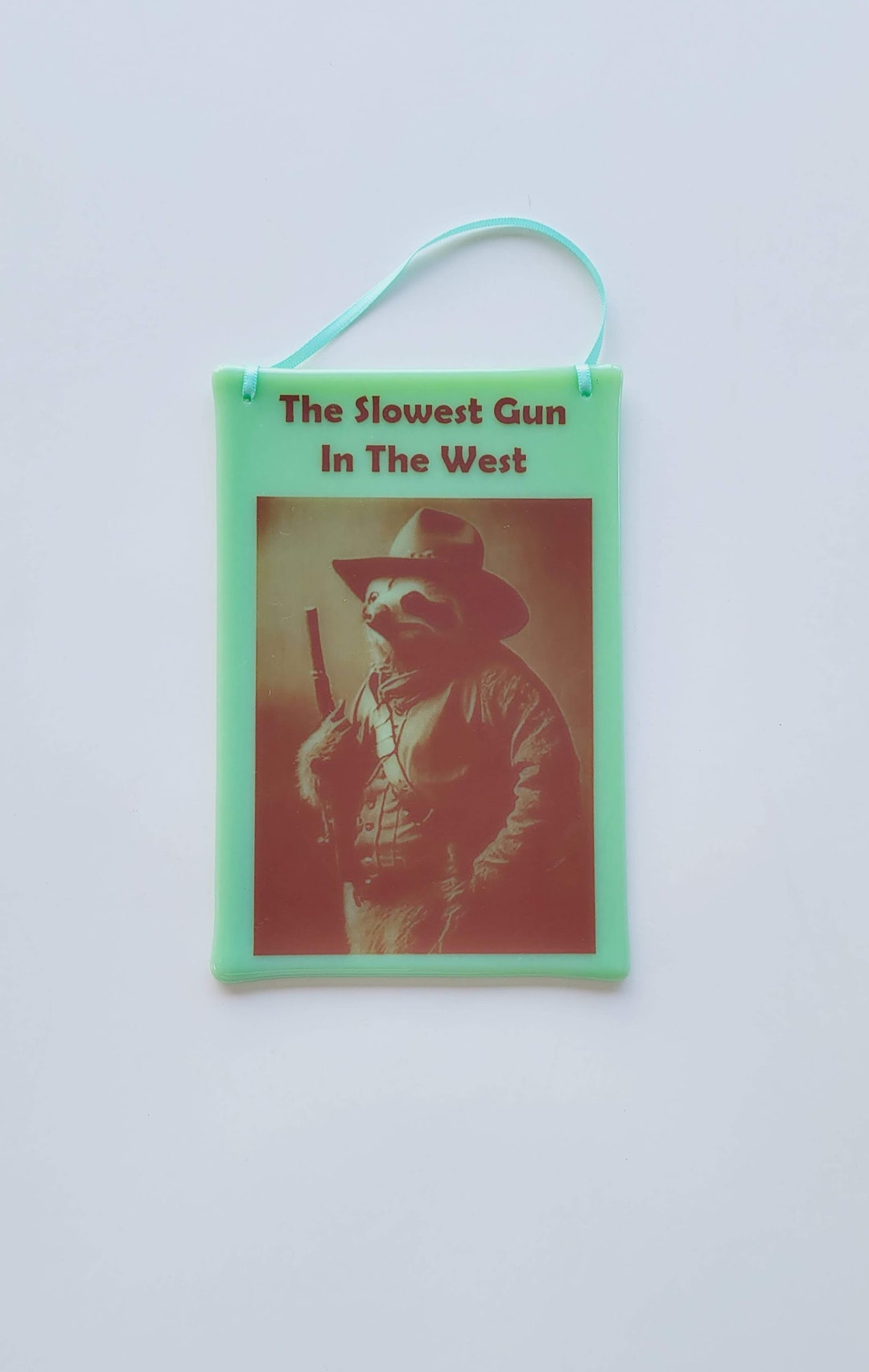 Sloth slowest Gun in the West Wall Hanging / Fused Glass - Etsy