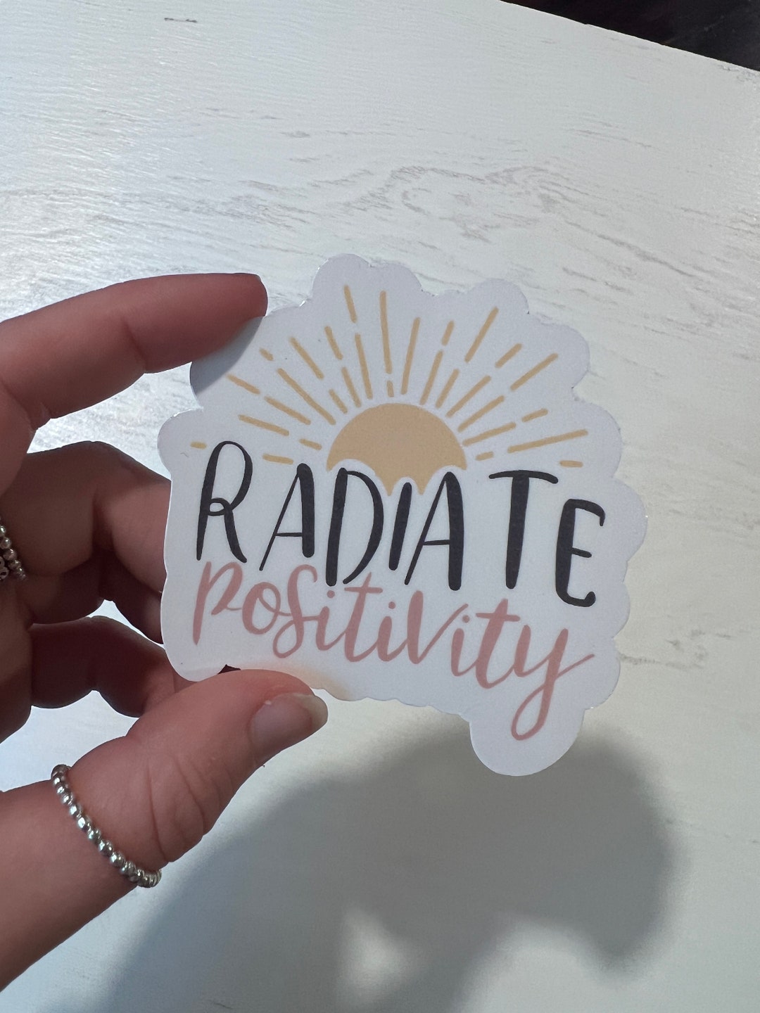 Radiate Positivity Sticker | Mental Health Sticker | Laptop Sticker ...