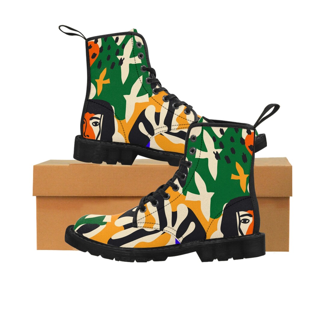 Matisse Style Artist Print Women's Canvas Boots - Etsy