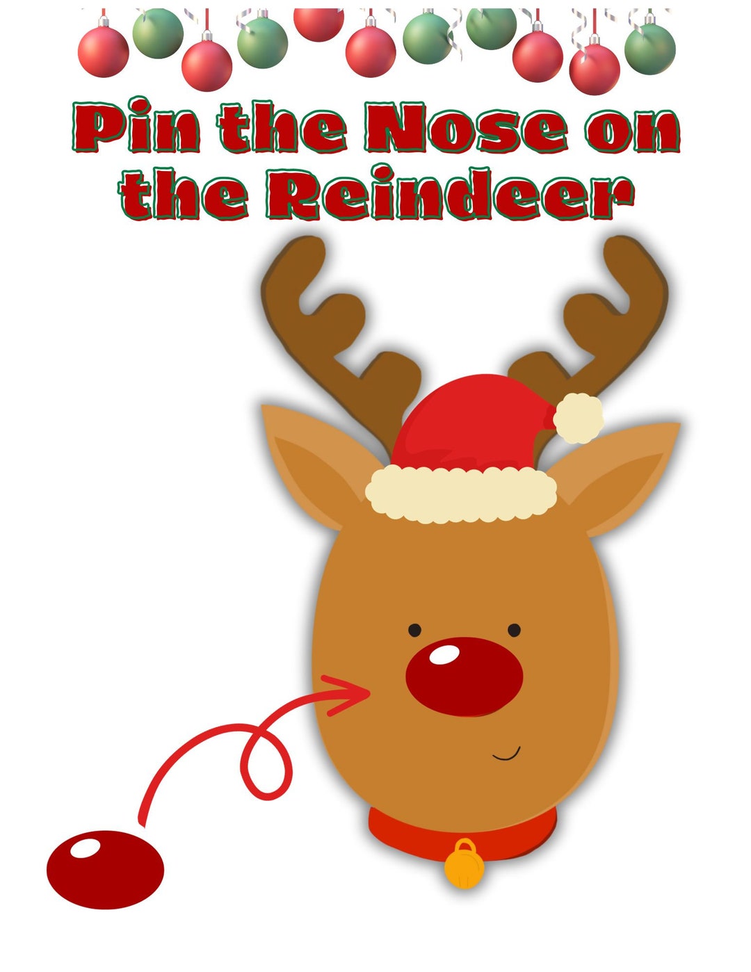 Pin the Nose on the Reindeer and Christmas Charades - Etsy Canada