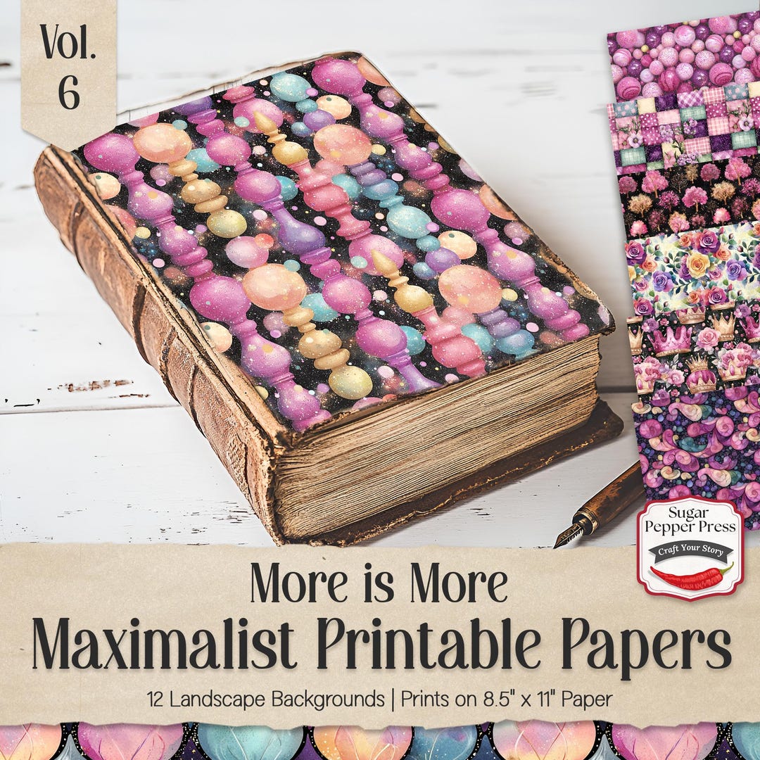 Modern Prints for Makers | 12 Bright Purple Maximalist Printable Papers ...