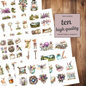 Scotland Tales From the Glen Fussy Cuts Junk Journal Kit| Digital ...