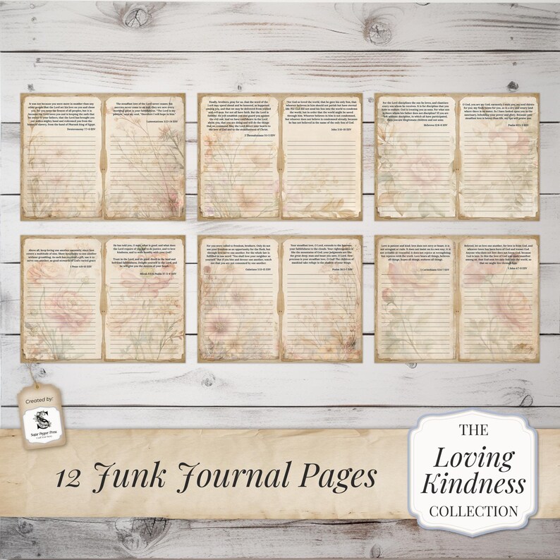 ESV Loving Kindness Scripture Writing Pages | Printable Bible Verses ...