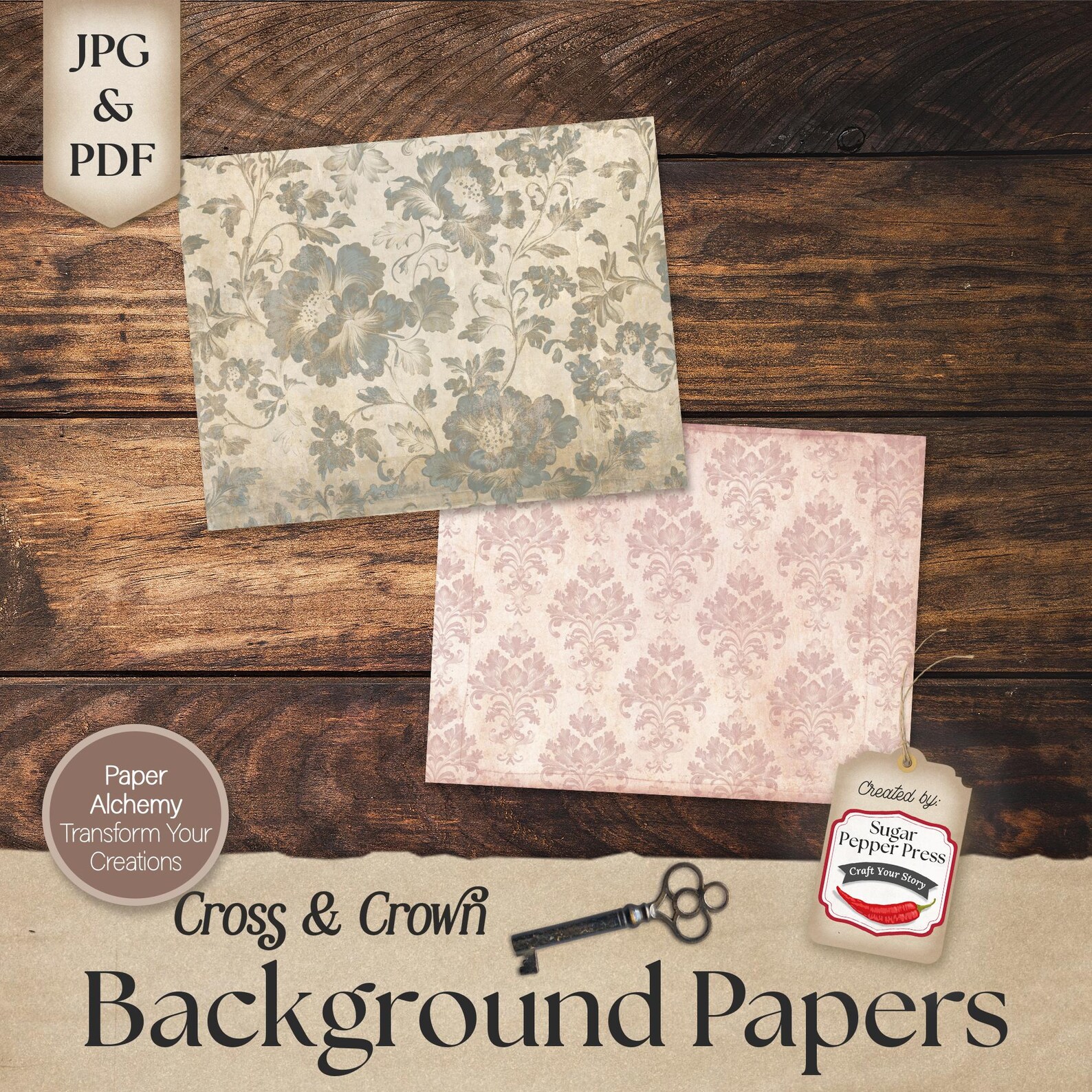 Faith Junk Journal Papers | Vintage Christian Printable Backgrounds ...
