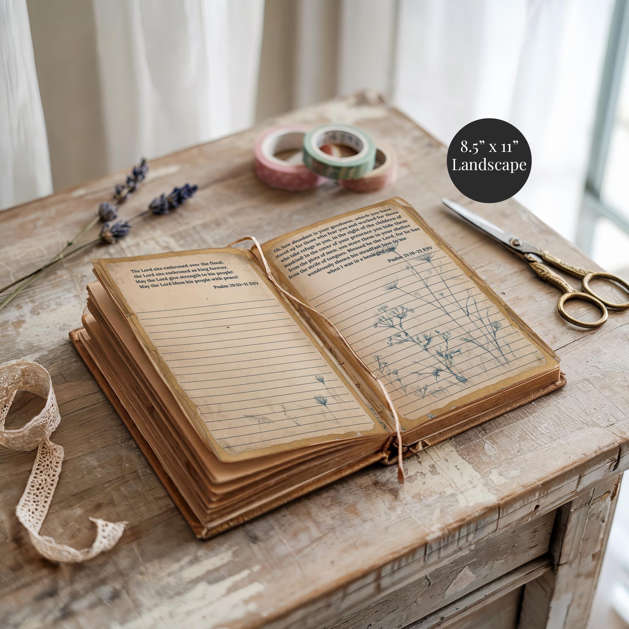 Scripture Writing Junk Journal Pages | ESV Verses, the Psalms Bible ...