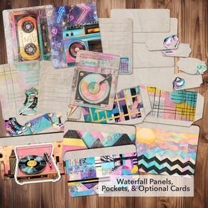 Junk Journal Folio Printable Kit | 80s Retro Ephemera, Vibrant Colors ...