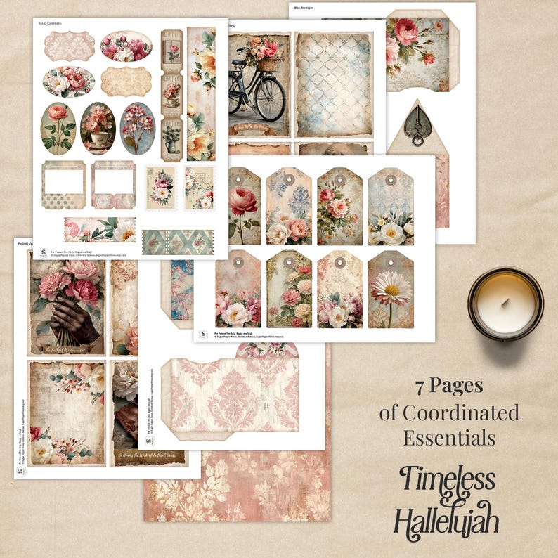 Scripture Writing Junk Journal Ephemera, Printable Bible Faith Paper ...