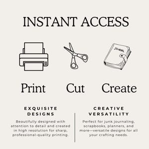 Dolphin and Birds Junk Journal Pages, Printable Papers for Scrapbooking ...