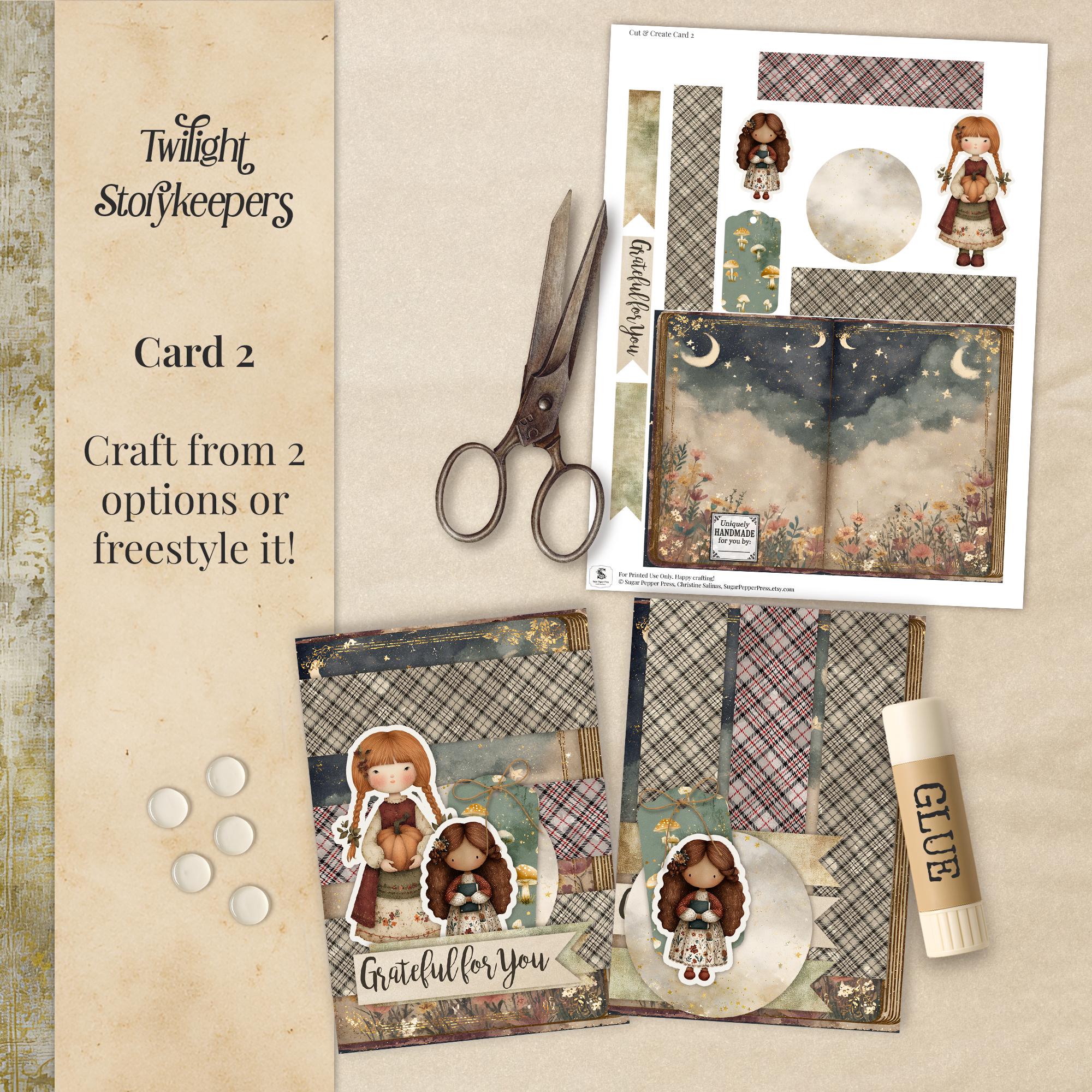 Woodland Friends Printable Card Kit – Cottagecore DIY Greeting Cards ...