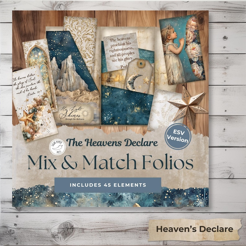 Faith Journal Folio Bundle | ESV Scripture, Nordic, Starry Night ...