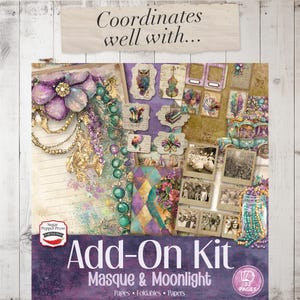Mardi Gras Printable Scrapbook Paper Kit, Enchanting and Vibrant ...