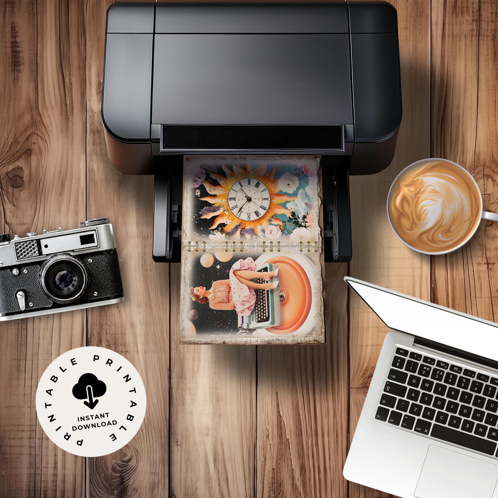 Retro Surreal Junk Journal Pages | Vol 3, Mid-century Modern Digital ...
