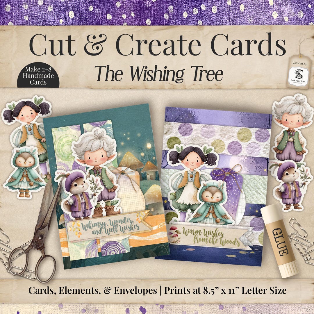 Woodland Autumn Printable Card Kit – Cottagecore DIY Greeting Cards ...