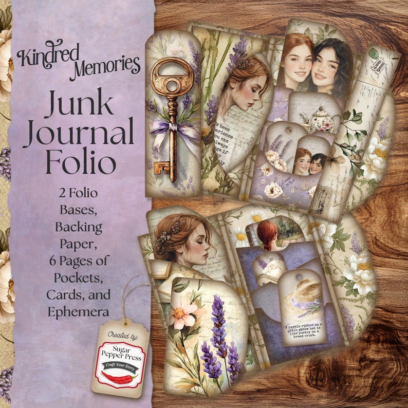 Anne Shirley Junk Journal Folio, Kindred Green Gables, Vintage ...