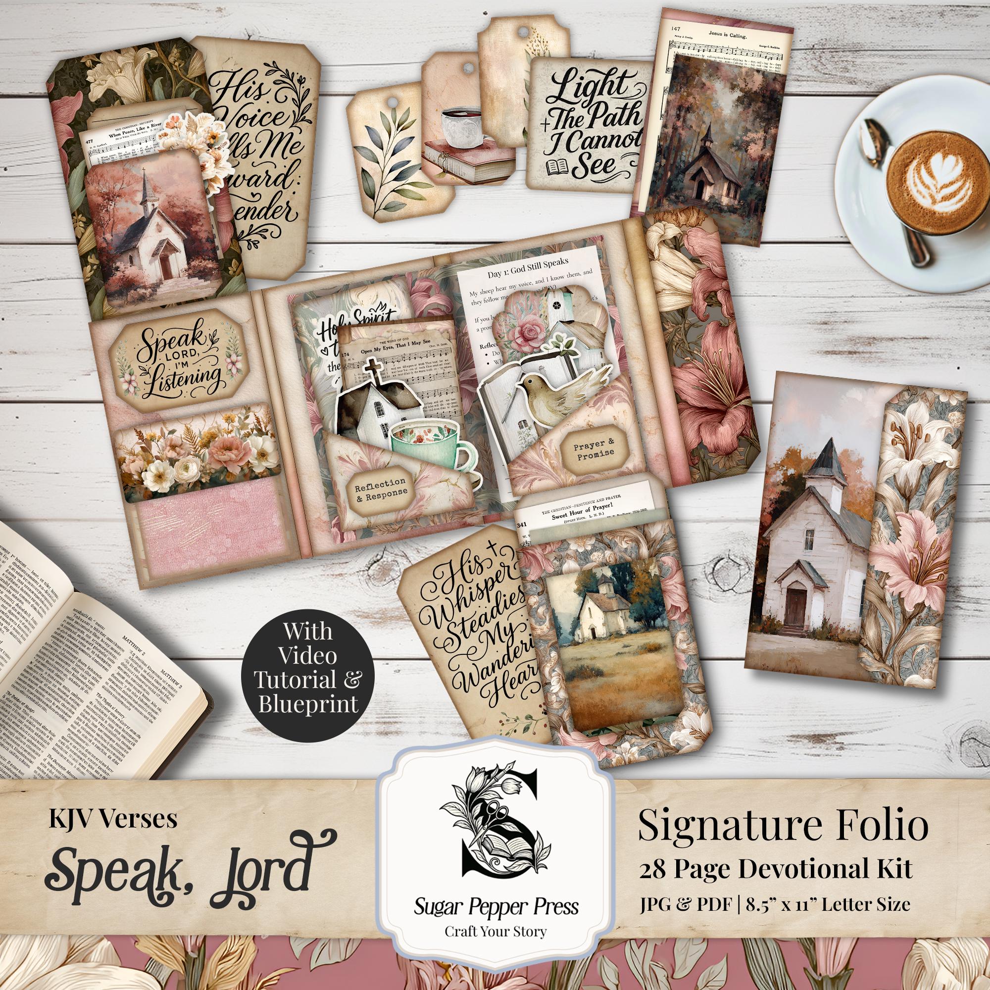 Bible Devotional Folio Kit With Instructions | Scripture Writing Junk ...