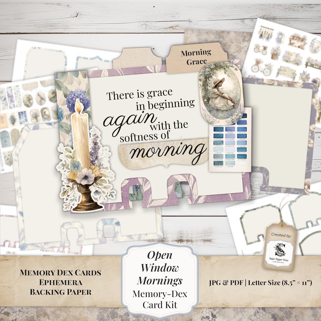Spring Garden Memory Dex Card Kit | Printable Memory Rolodex Style ...