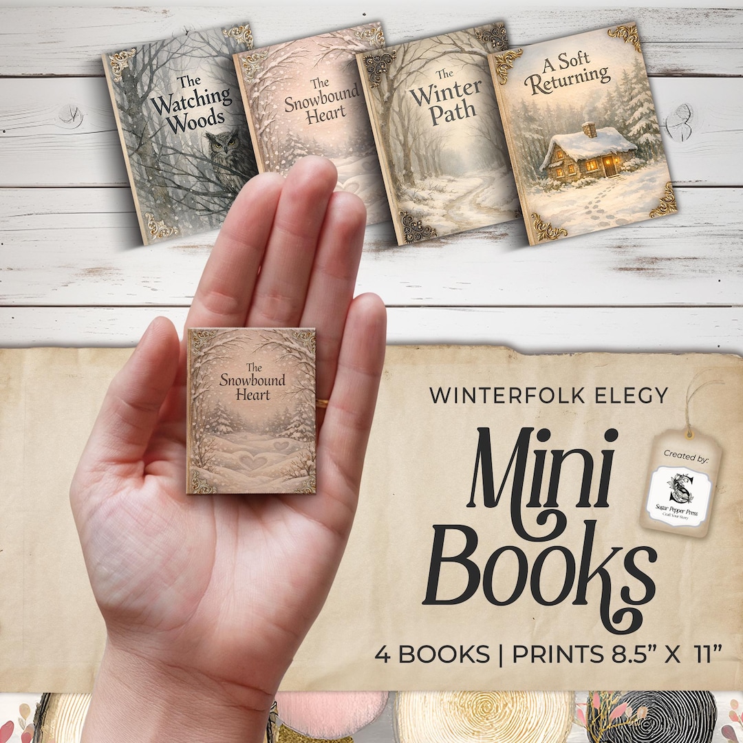 Winter Woodland Junk Journal Mini Books | Printable Junk Journal Kit ...