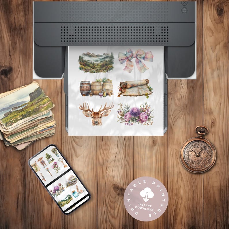 Scotland Tales From the Glen Fussy Cuts Junk Journal Kit| Digital ...