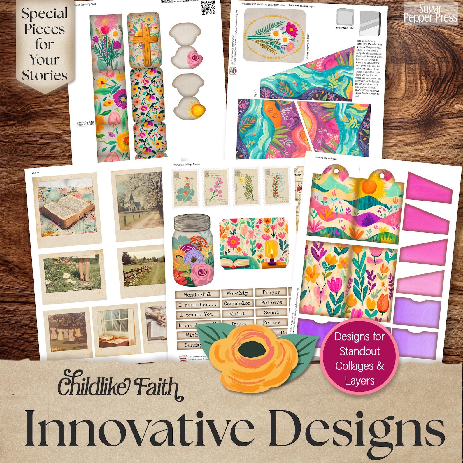 Jesus Junk Journal Mega Kit, Christian Scripture Bright Bible Ephemera ...