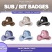 Fuzzy Cowboy Hat Twitch Sub Badge Set / Cowgirl / Hats / Stars / Kawaii ...