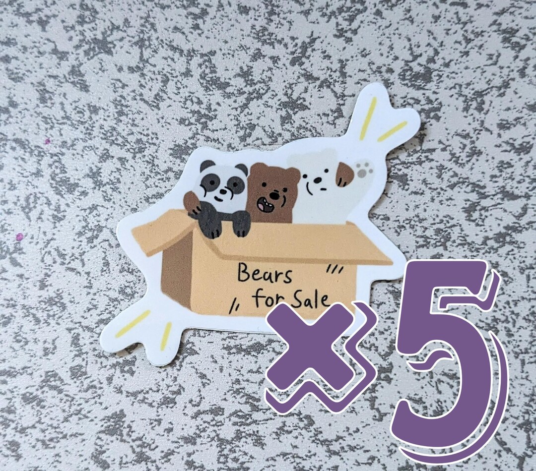 We Bare Bears - Baby Bears in a Box Sticker 5 Pack - Etsy