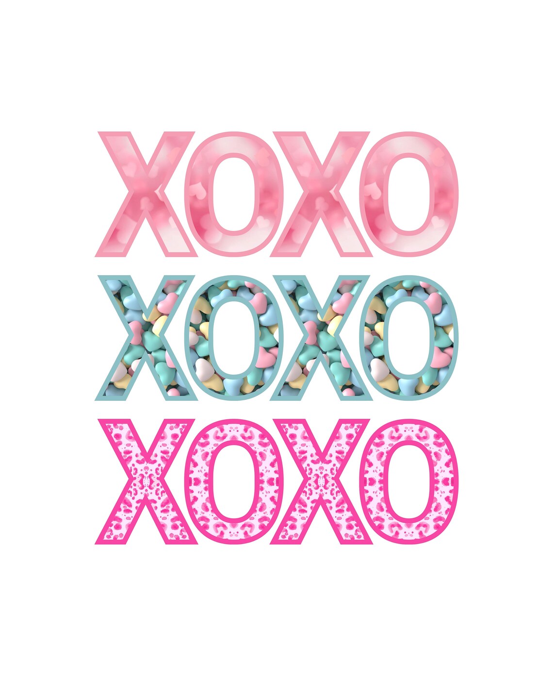 OXOX Valentines SVG Image, PNG, Laser Cut File. Cricut File. - Etsy