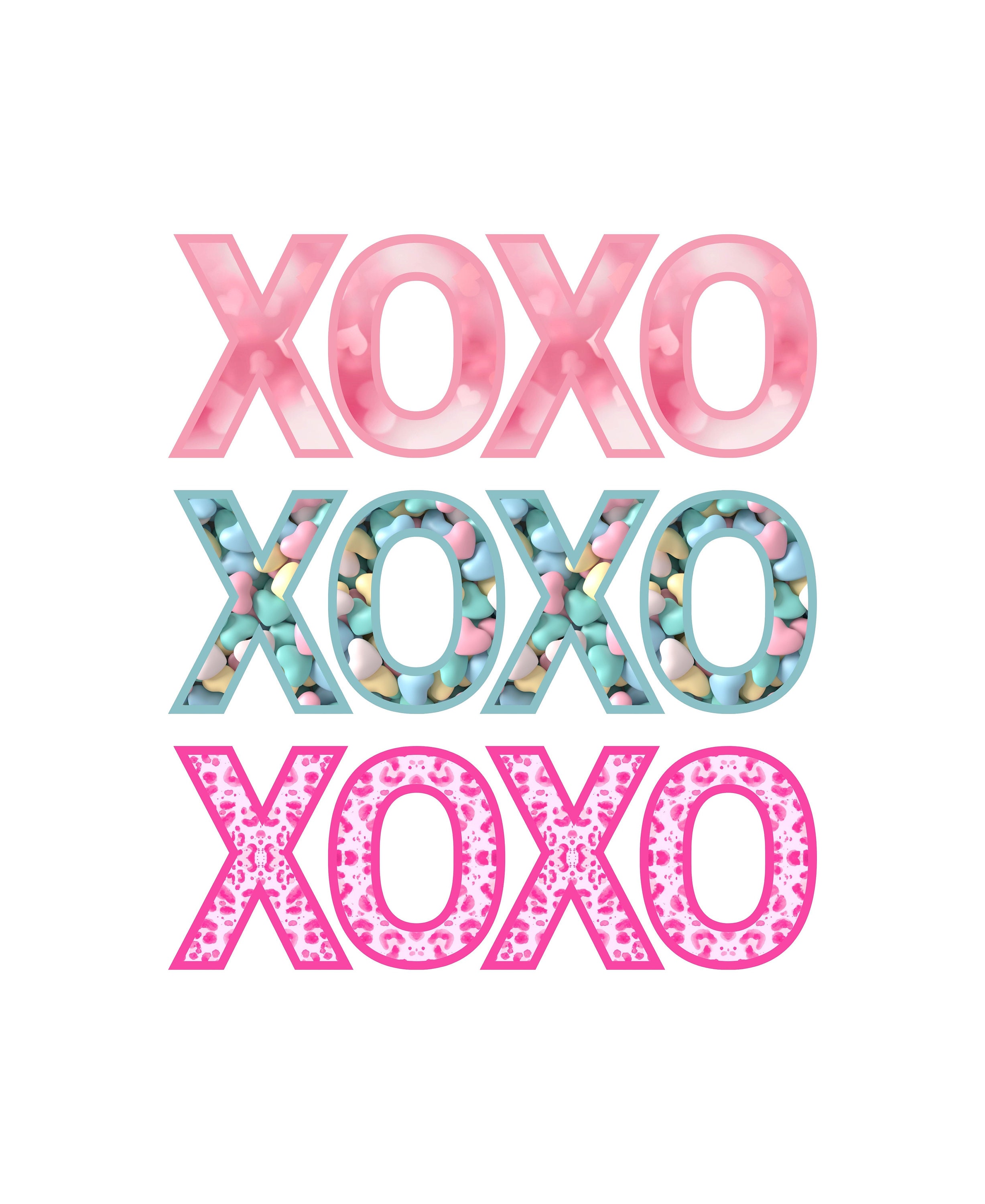OXOX Valentines SVG Image, PNG, Laser Cut File. Cricut File. - Etsy