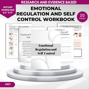 Emotional Regulation and Self Control Workbook | Anger Management ...