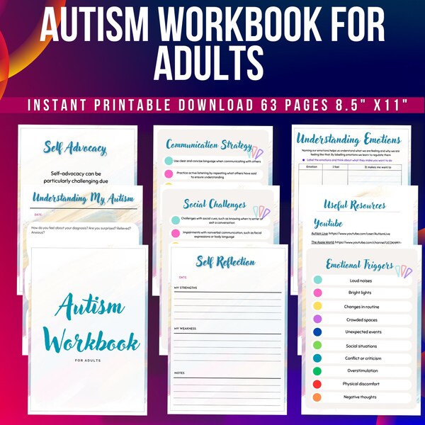 Autism Workbook - Etsy