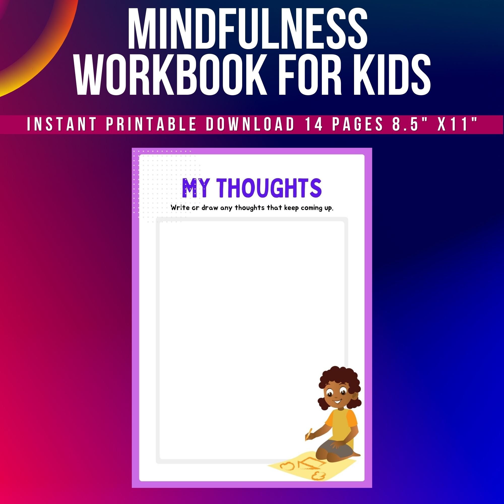 Mindfulness Workbook for Kids Mindfulness Journal Mindfulness Worksheet ...