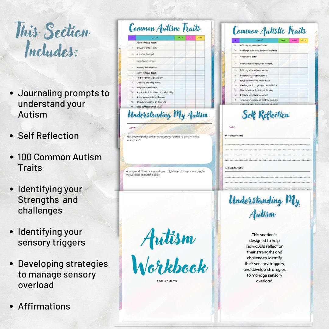 The Bundle -autism Workbook| Autism Worksheets| Autism Journal|autism ...