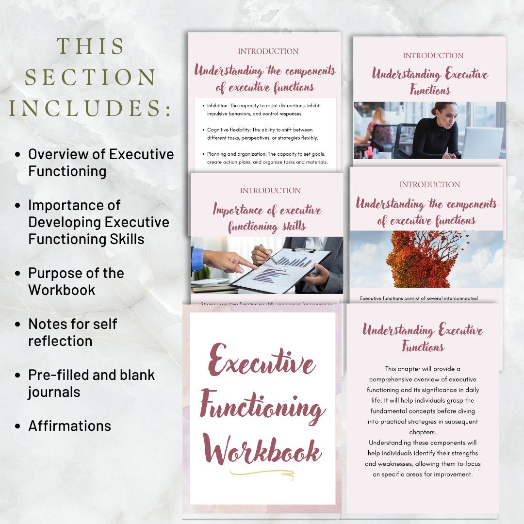 Digital Executive Functioning Workbook ADHD autism coping - Etsy Canada