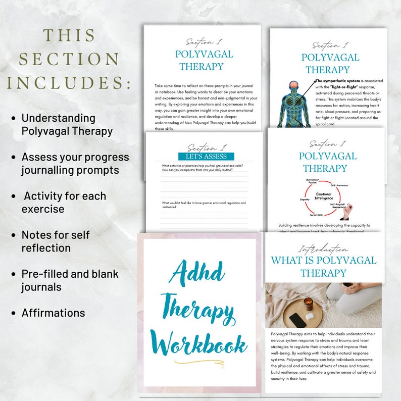 Digital ADHD Therapy Workbook| Executive Function Planner| Adult ADHD ...