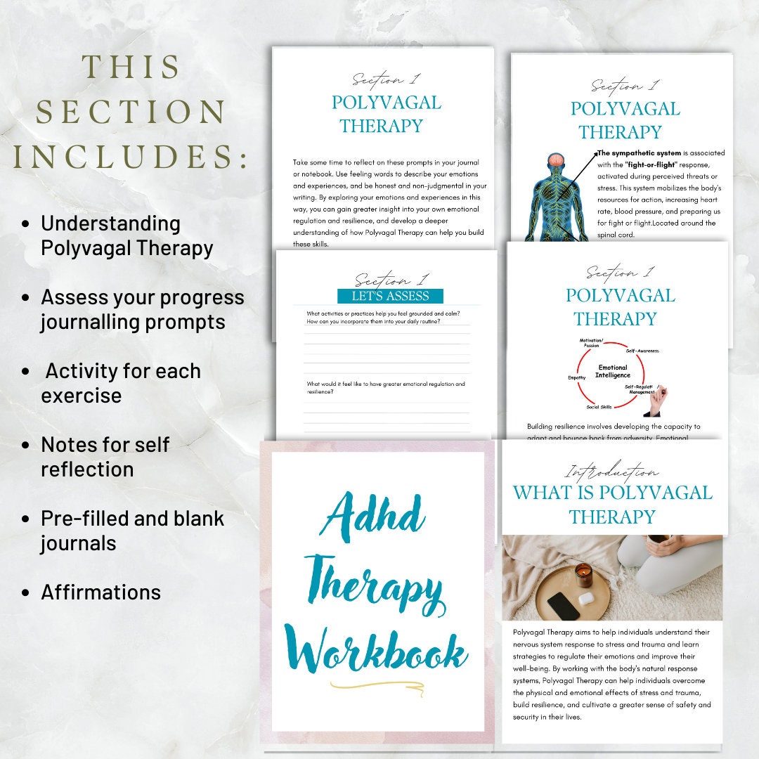 Digital ADHD Therapy Workbook| Executive Function Planner| Adult ADHD ...