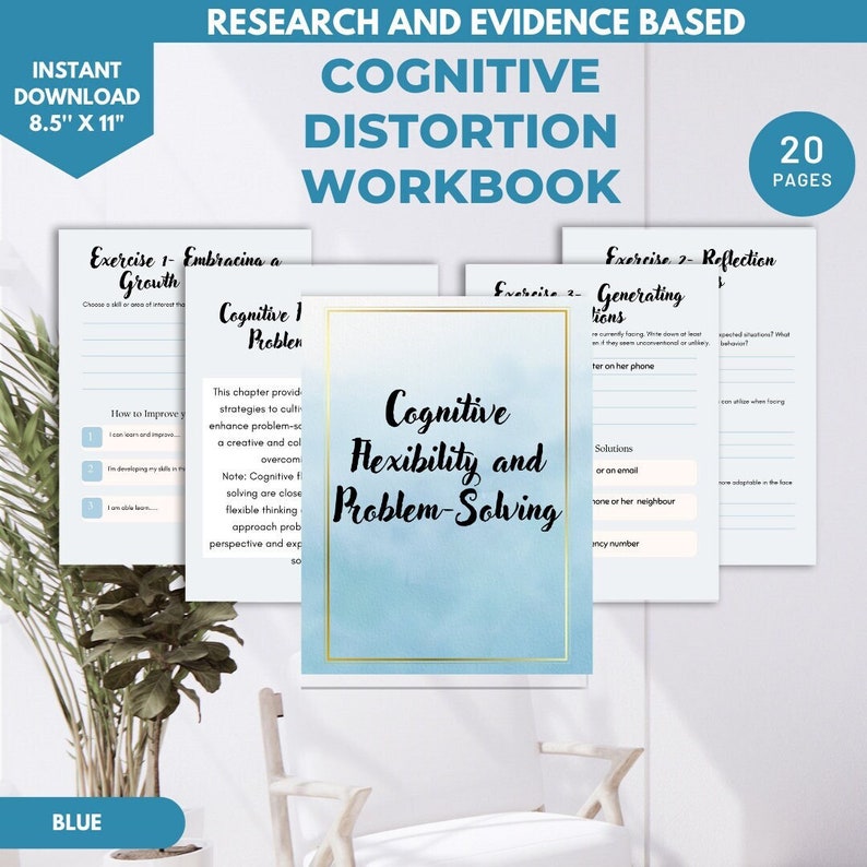 Cognitive Flexibility Problem Solving Workbook| Cognitive Distortions ...