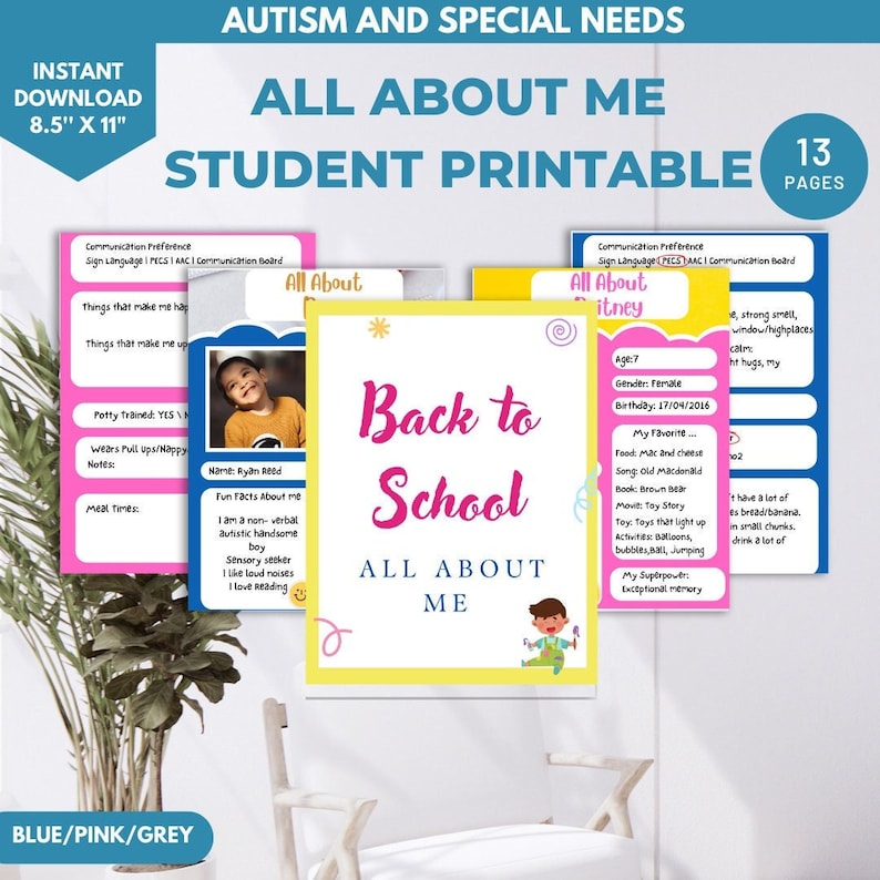 All About Me Student Printable | All About Me Kindergarten | All About ...