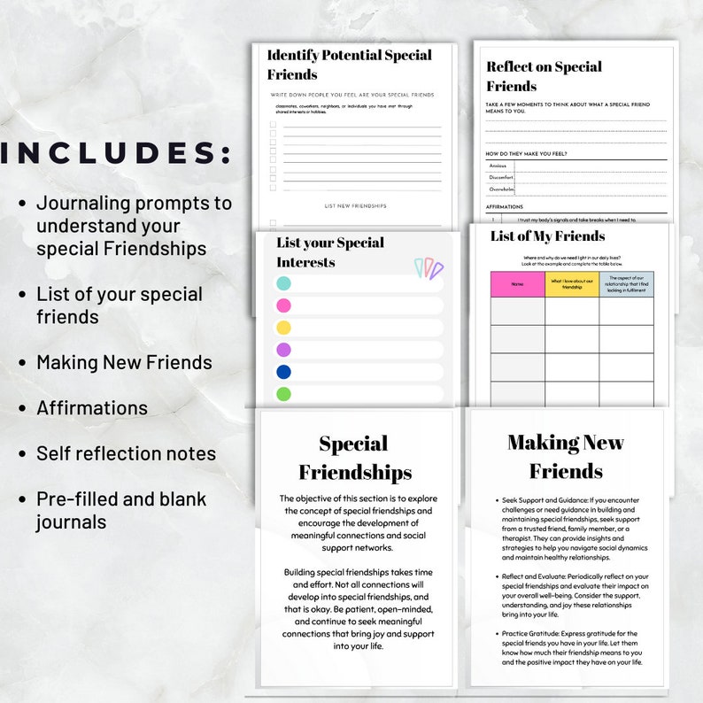 Autism Workbook for Autistic Adult Autism Worksheets for Newly ...