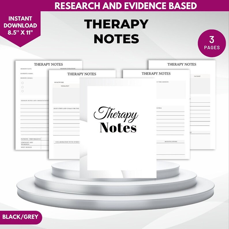 Therapist Note Sheets for Therapist Worksheet Therapist Note Template ...