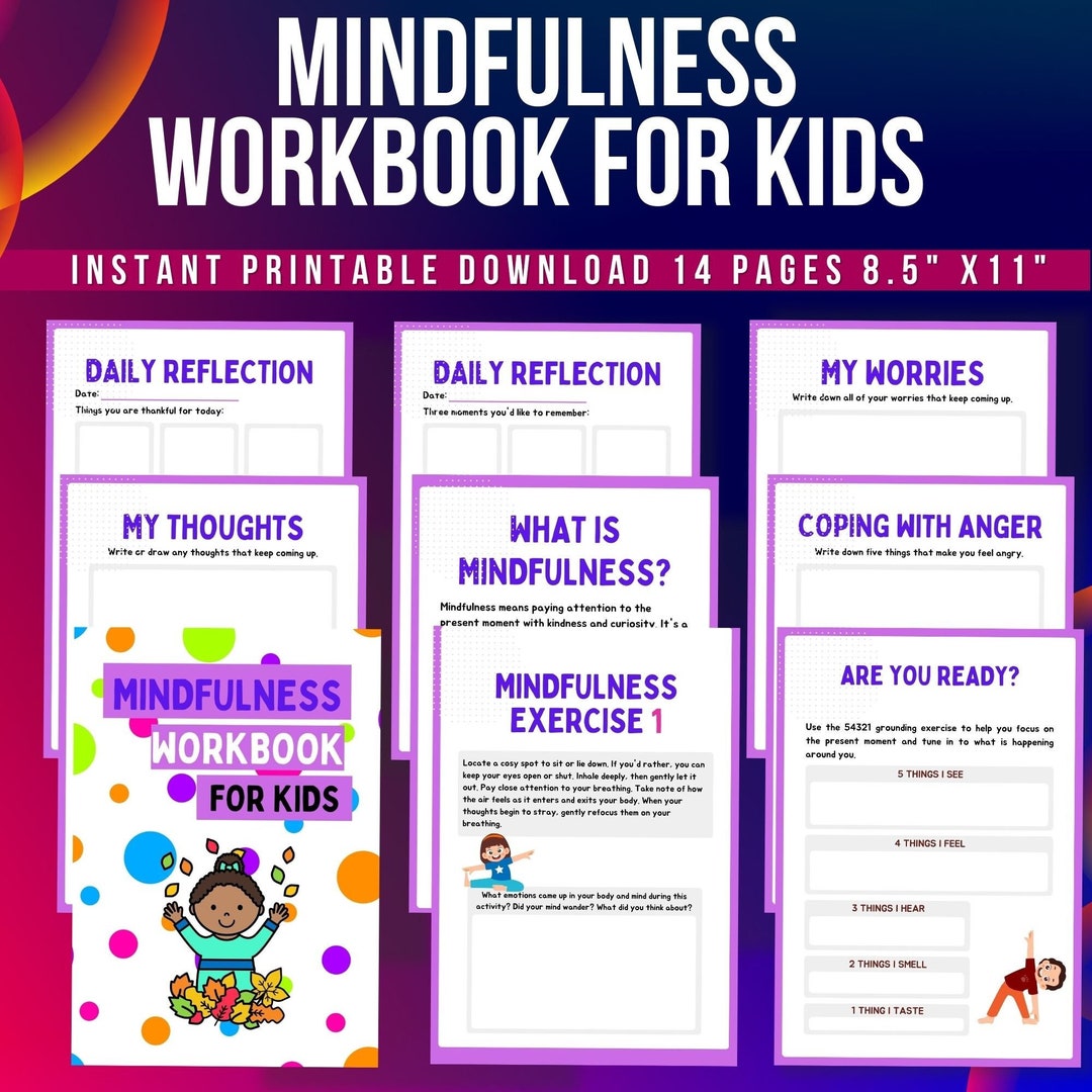 Mindfulness Workbook for Kids | Mindfulness Journal | Mindfulness ...