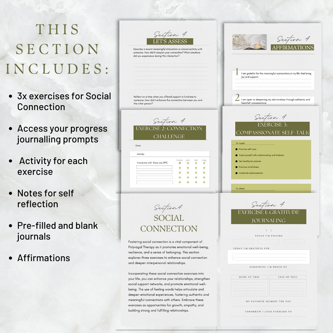 Polyvagal Therapy Workbook Polyvagal Therapy Printable PDF Nervous ...