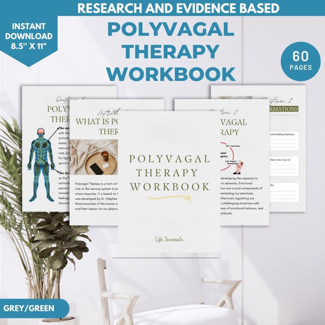Polyvagal Therapy Workbook Polyvagal Therapy Printable PDF Nervous ...