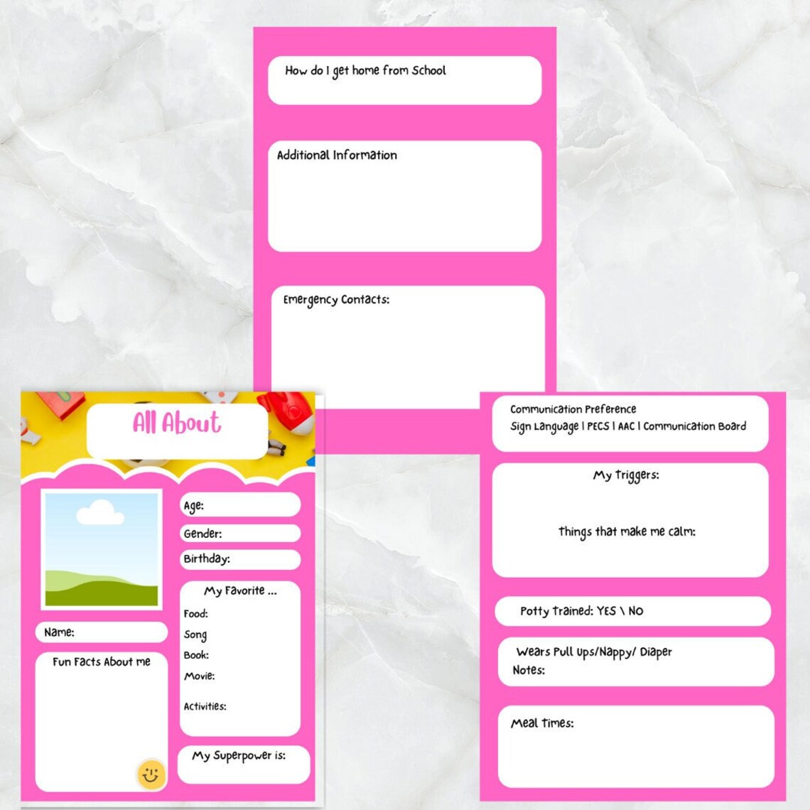 All About Me Student Printable | All About Me Kindergarten | All About ...