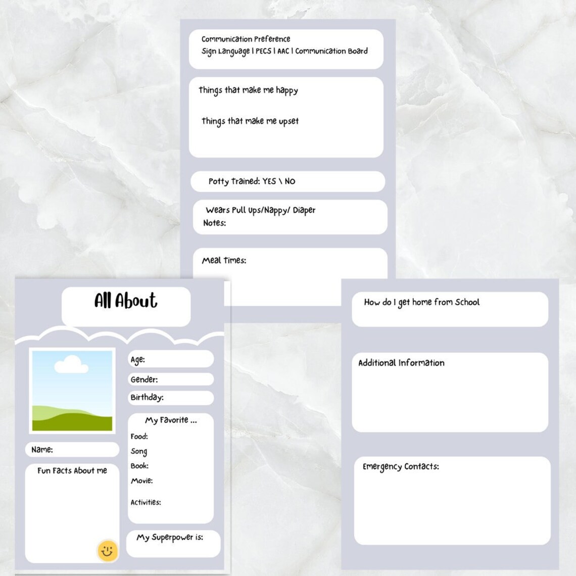 All About Me Student Printable | All About Me Kindergarten | All About ...