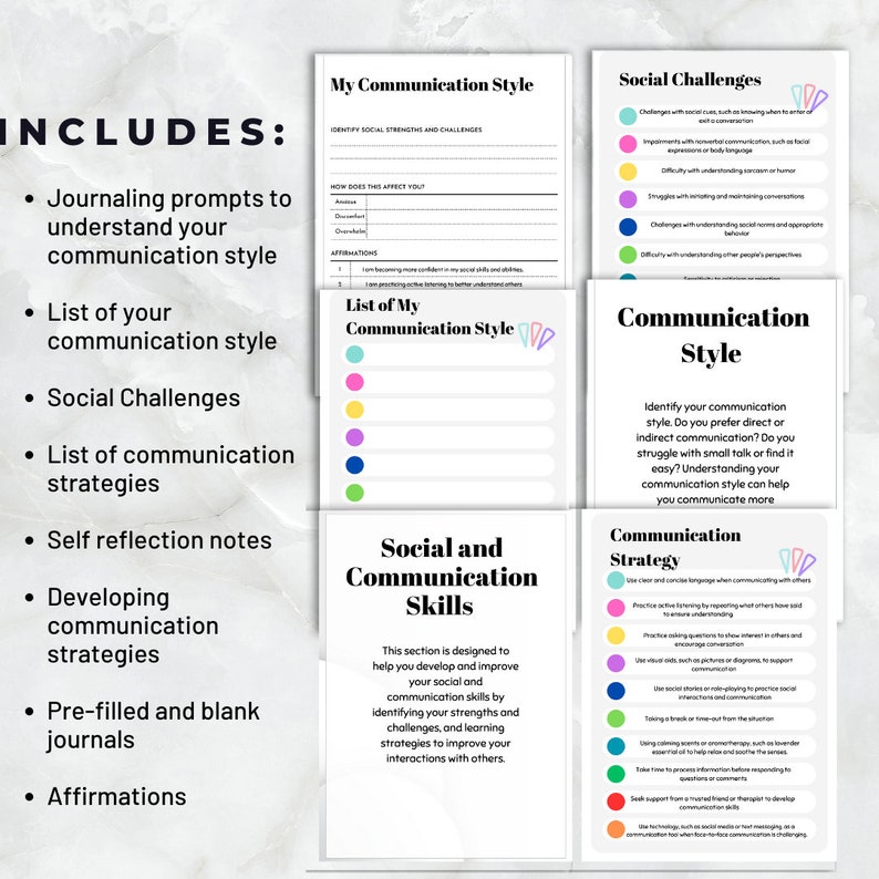 Autism Workbook for Autistic Adult Autism Worksheets for Newly ...