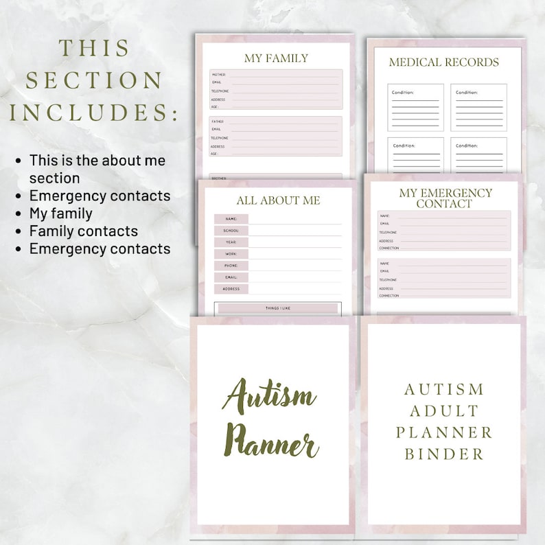 Autism Planner Adult| Autism Planner Printable| ADHD Productivity ...