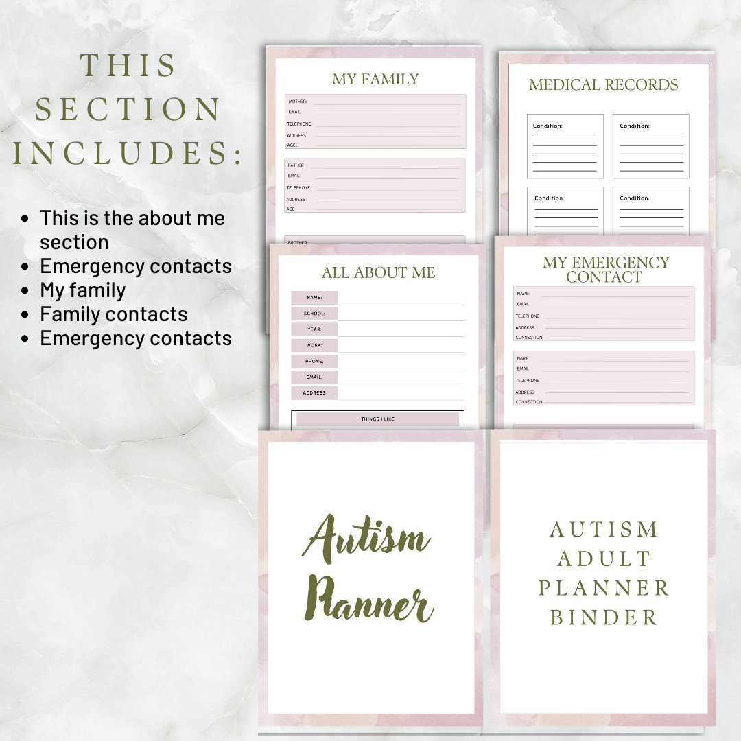 Autism Planner Adult| Autism Planner Printable| ADHD Productivity ...