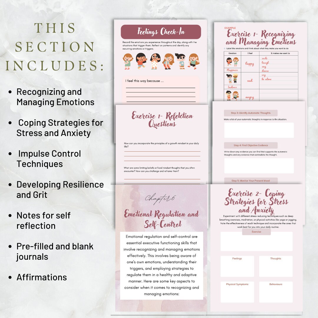 Digital Executive Functioning Workbook ADHD autism coping - Etsy Canada