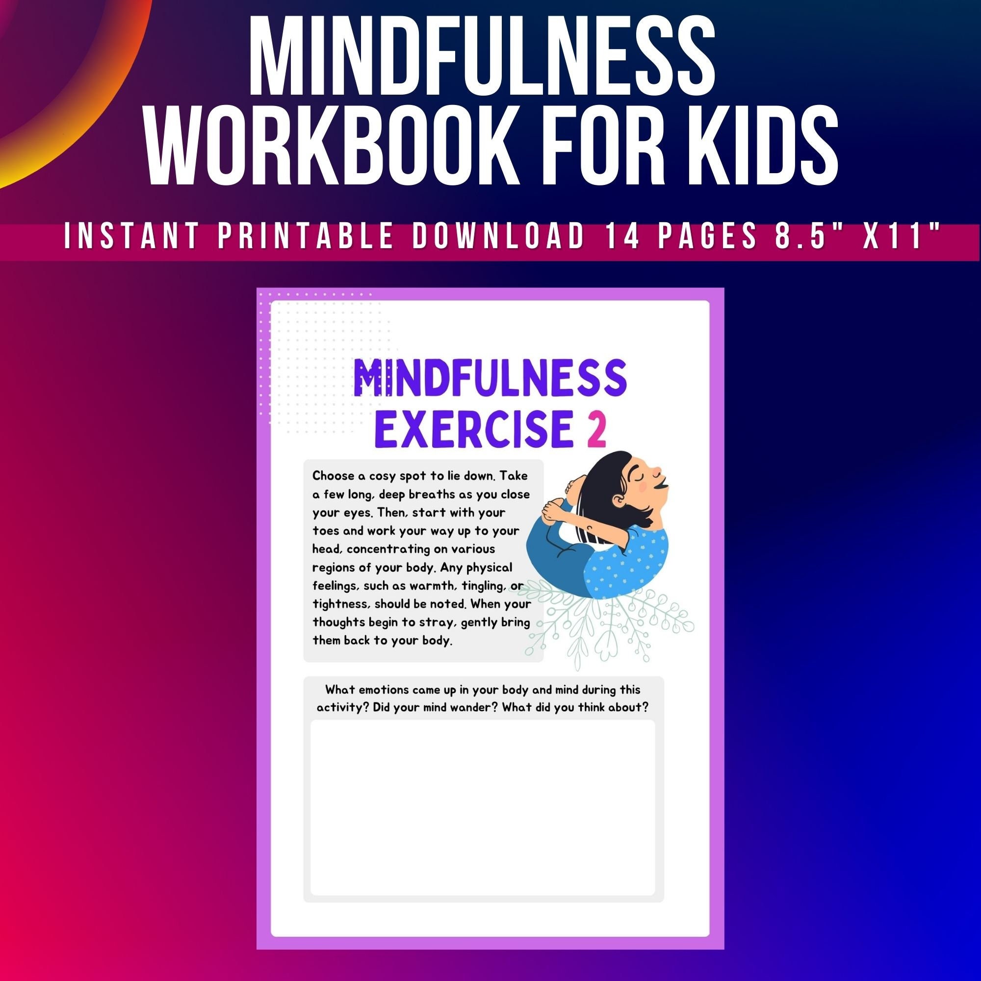 Mindfulness Workbook for Kids Mindfulness Journal Mindfulness Worksheet ...