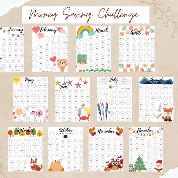 Savings Challenge Bundle - Etsy